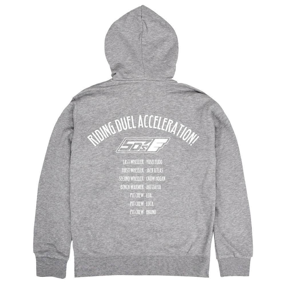 Yu-Gi-Oh! 5D's - Team 5D's Member Group Zip Hoodie (Mix Gray | Size XL)