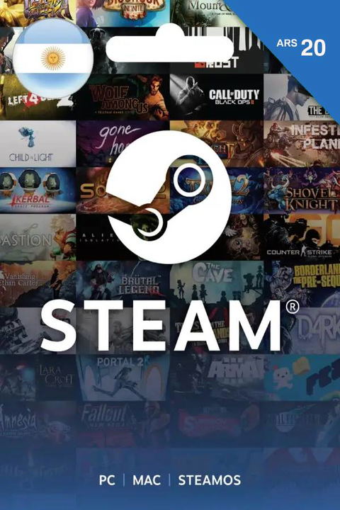 Steam Gift Card (ARS 20 | For Argentina Currency Only) STEAM digital ...