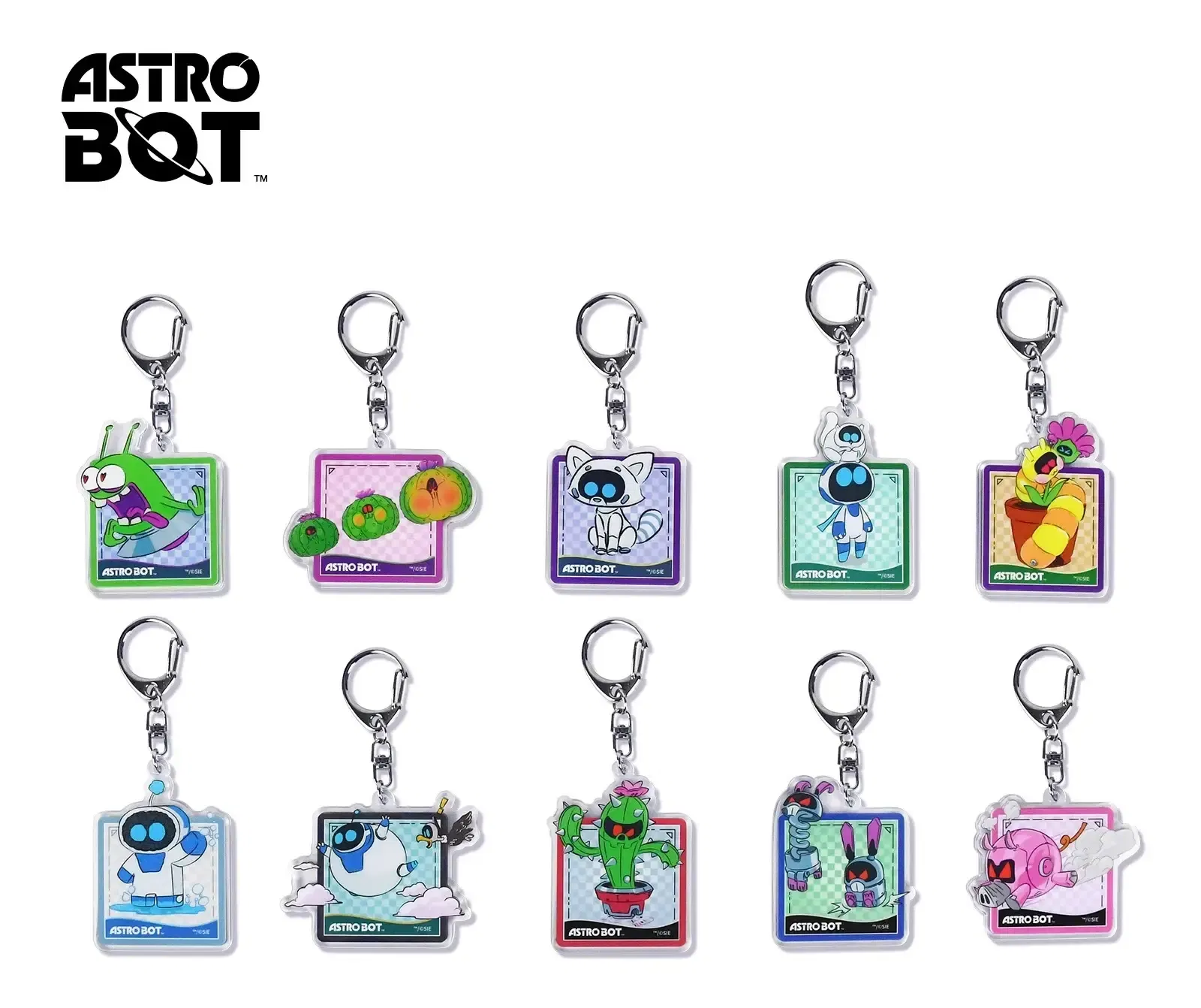 Astro Bot Acrylic Keychain (Set of 10 Pieces)