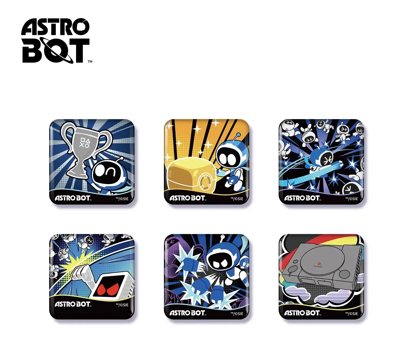 Astro Bot Badge (Set of 6 Pieces)