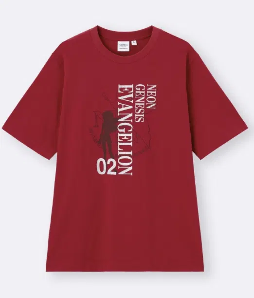 GU Evangelion Angel Attack Asuka T-Shirt (Red | Size S)