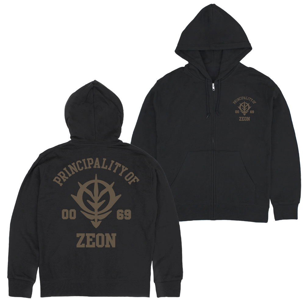 Mobile Suit Gundam - Principality Of Zeon Zip Hoodie Ver2.0 (Black ...