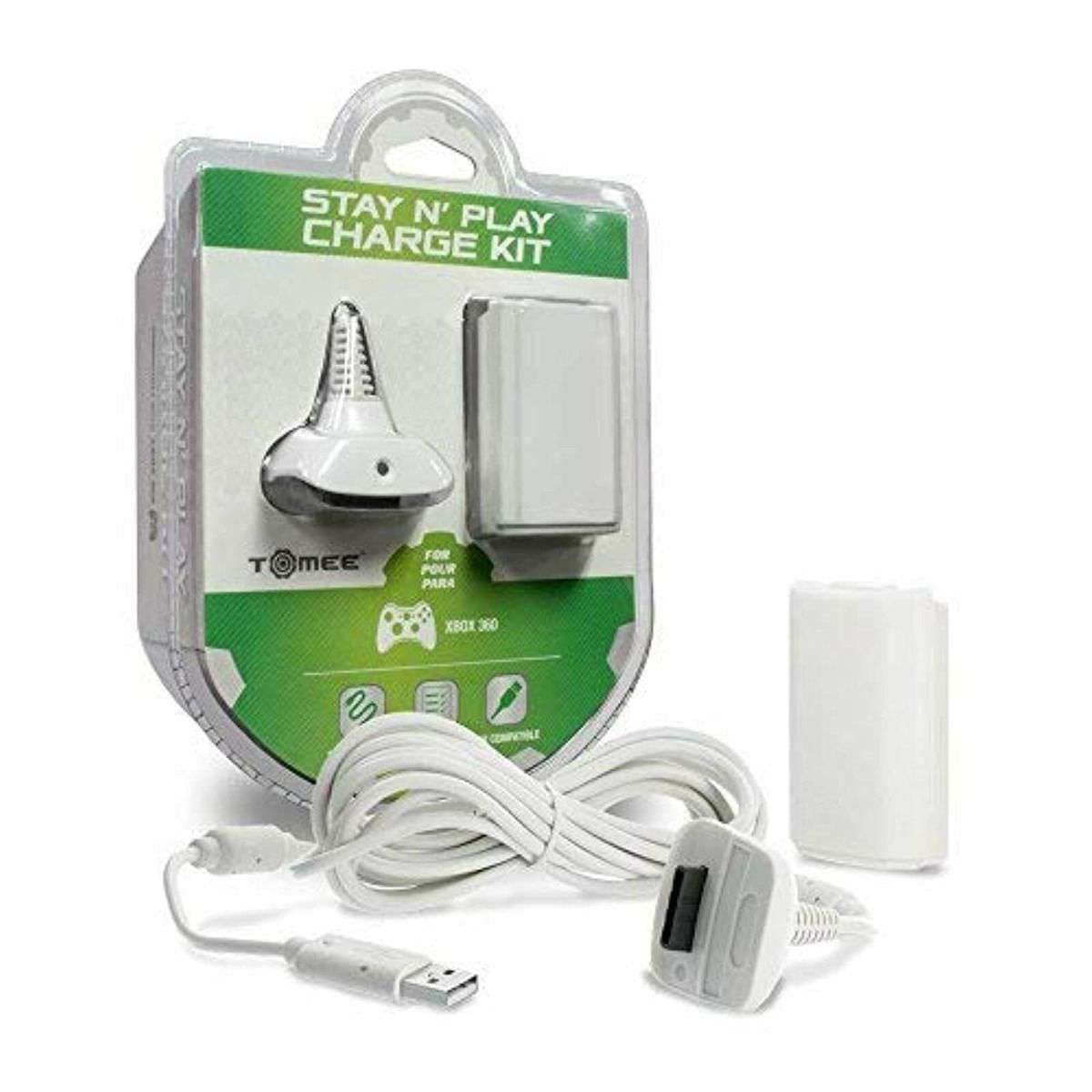 Hyperkin Stay N Play Controller Charge Kit for Xbox 360 (White) for Xbox360