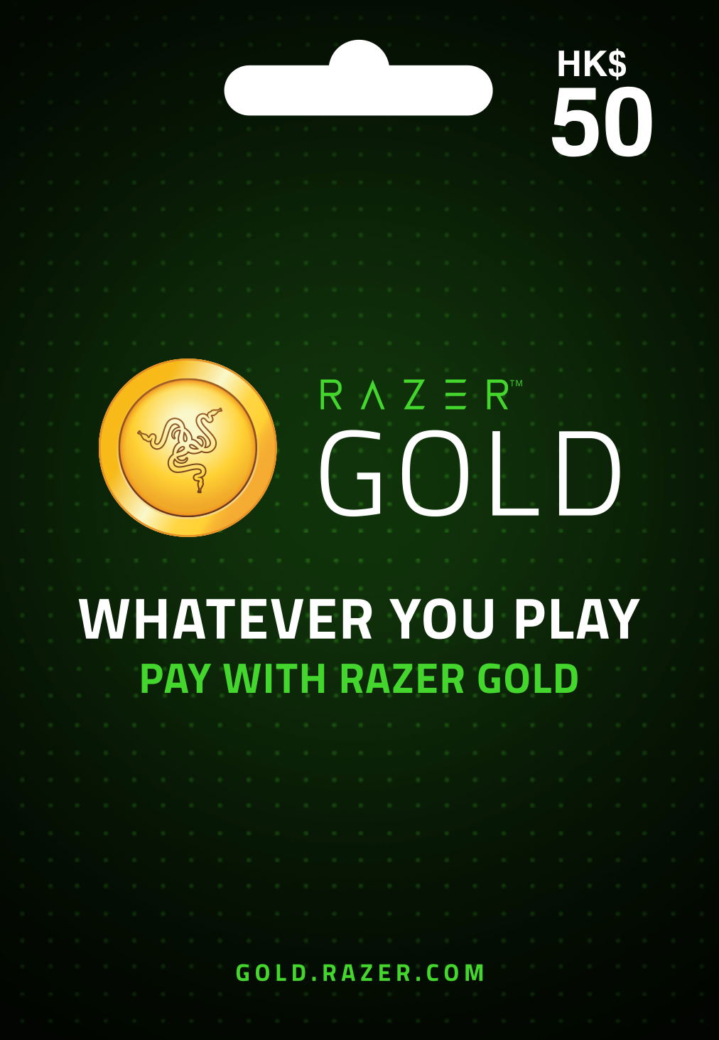 Razer Gold Card 50 HKD | Hong Kong Account digital