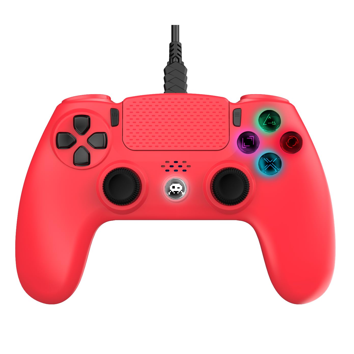 Freaks And Geeks Wired Controller for PS4 (Red) for PlayStation 4
