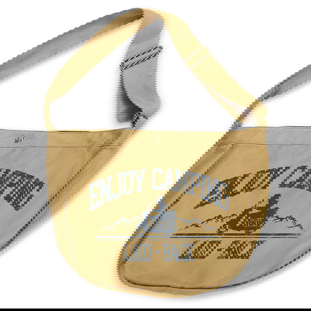 Yuru Camp Season 3 - Bike Silhouette Shima Rin Newspaper Bag (Sand Khaki)