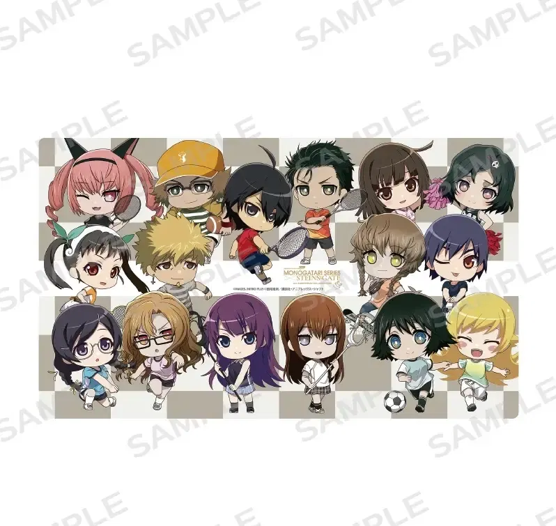 Bakemonogatari x Steins;Gate Desk Mat