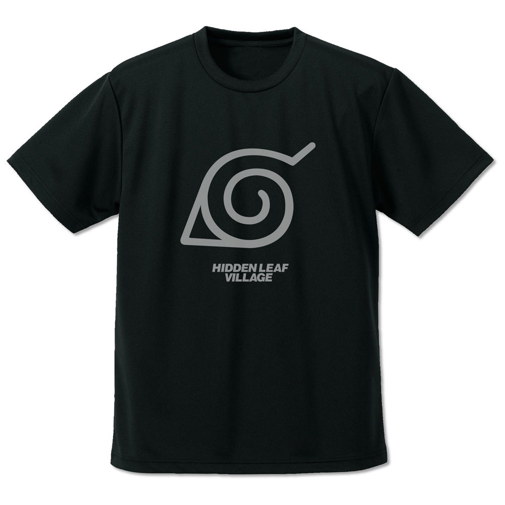 Naruto Shippuden - Hidden Leaf Village Dry T-shirt (Black | Size M)