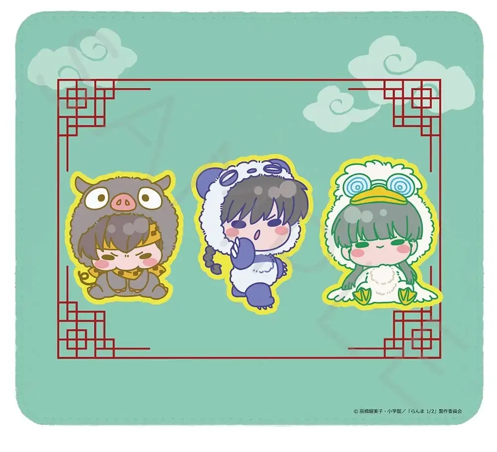 Ranma 1/2 Vol. 3 Mouse Pad M-YB Ranma (Male) & Ryoga & Mousse