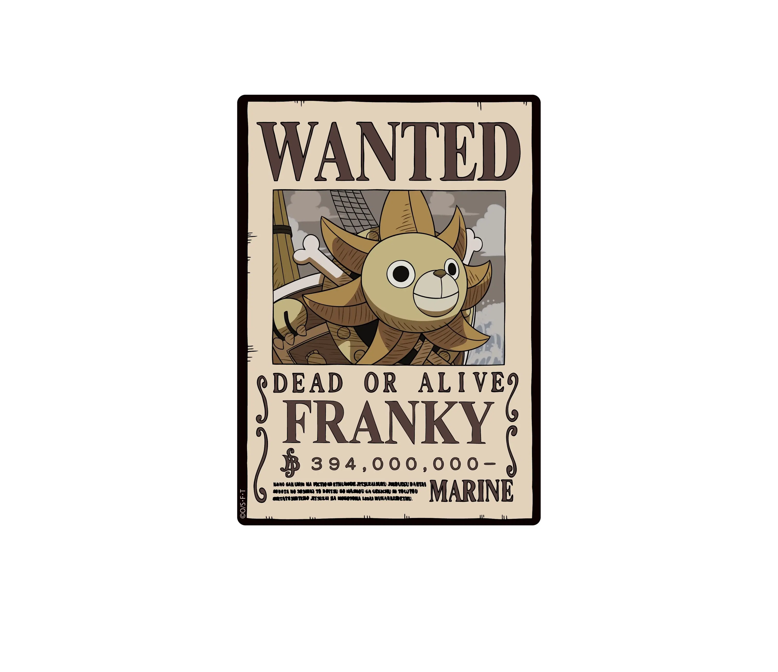 One Piece Wanted Poster Mouse Pad Vol. 3 Franky