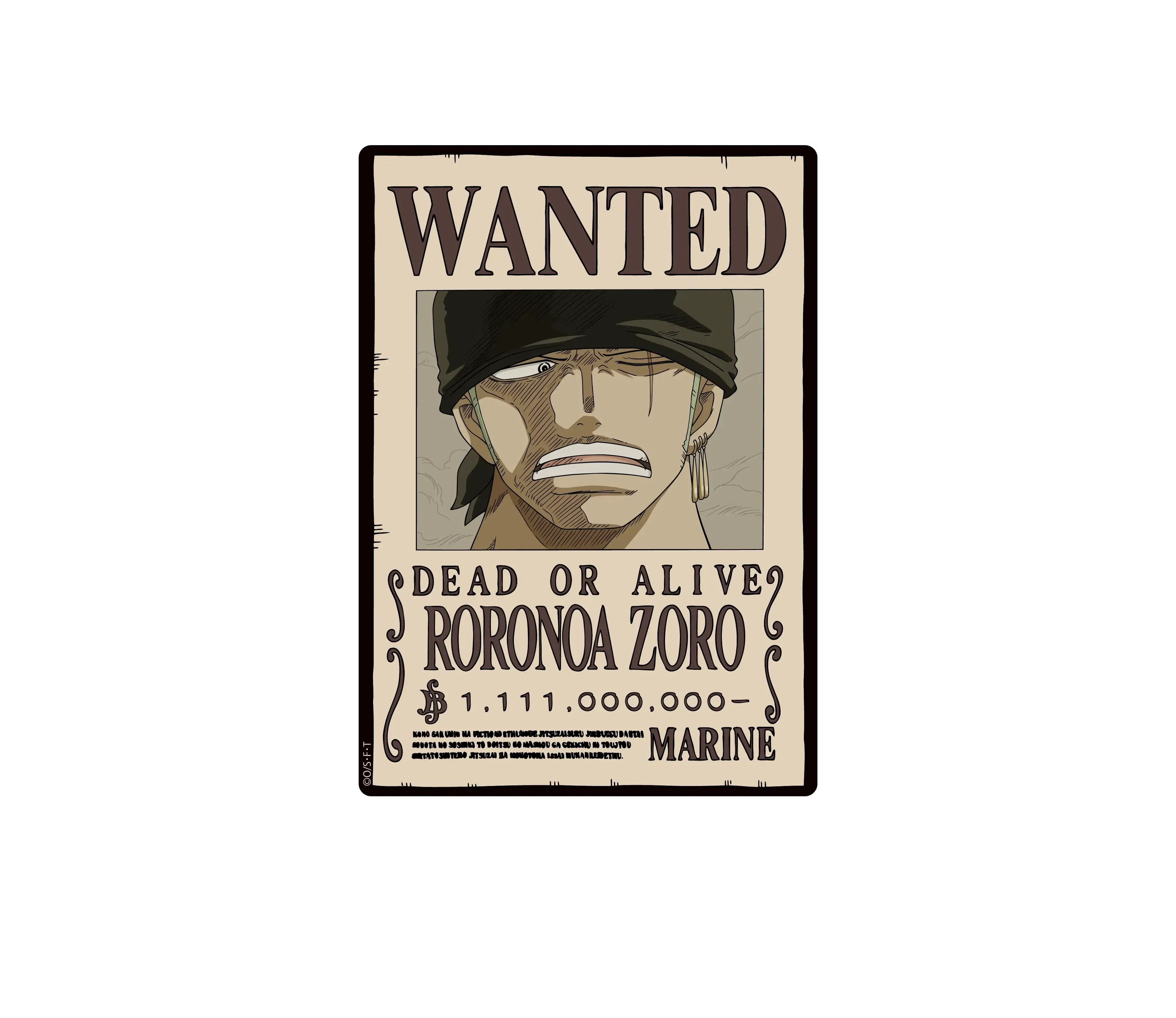 One Piece Wanted Poster Mouse Pad Vol. 3 Zoro