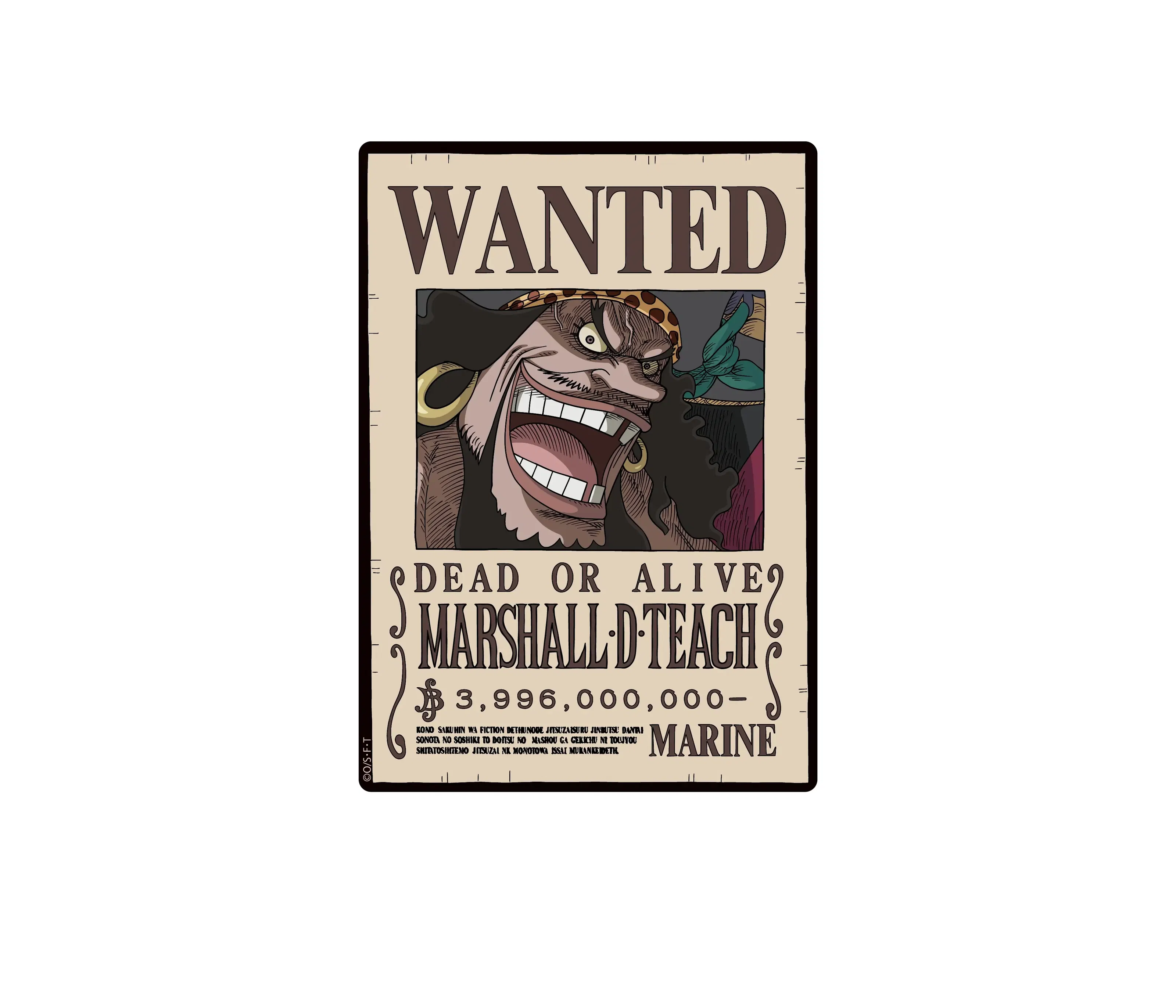 One Piece Wanted Poster Mouse Pad Vol. 5 Blackbeard