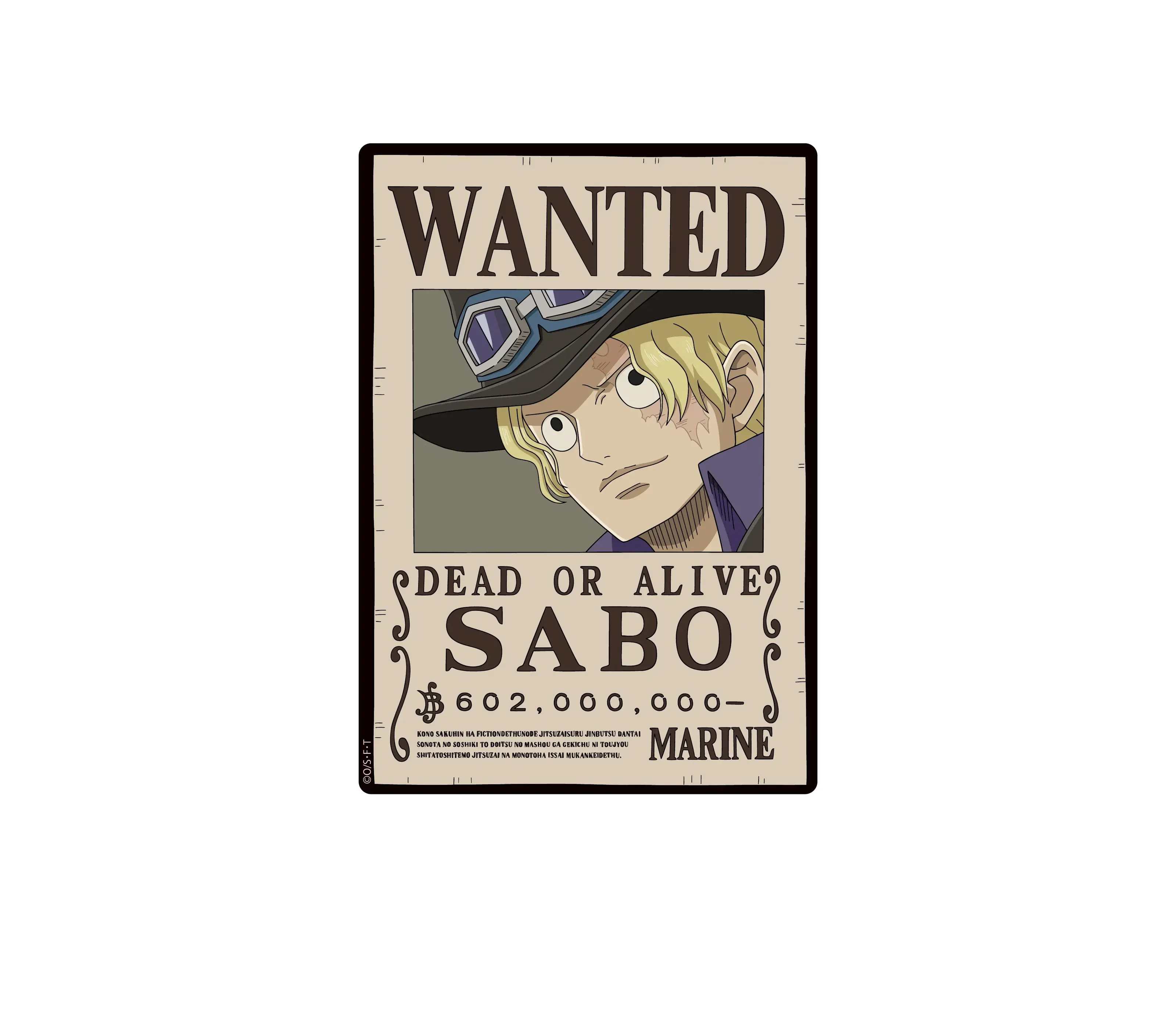 One Piece Wanted Poster Mouse Pad Vol. 6 Sabo