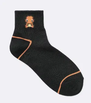 GU Pokemon - Charmander Pixel Art Logo Socks