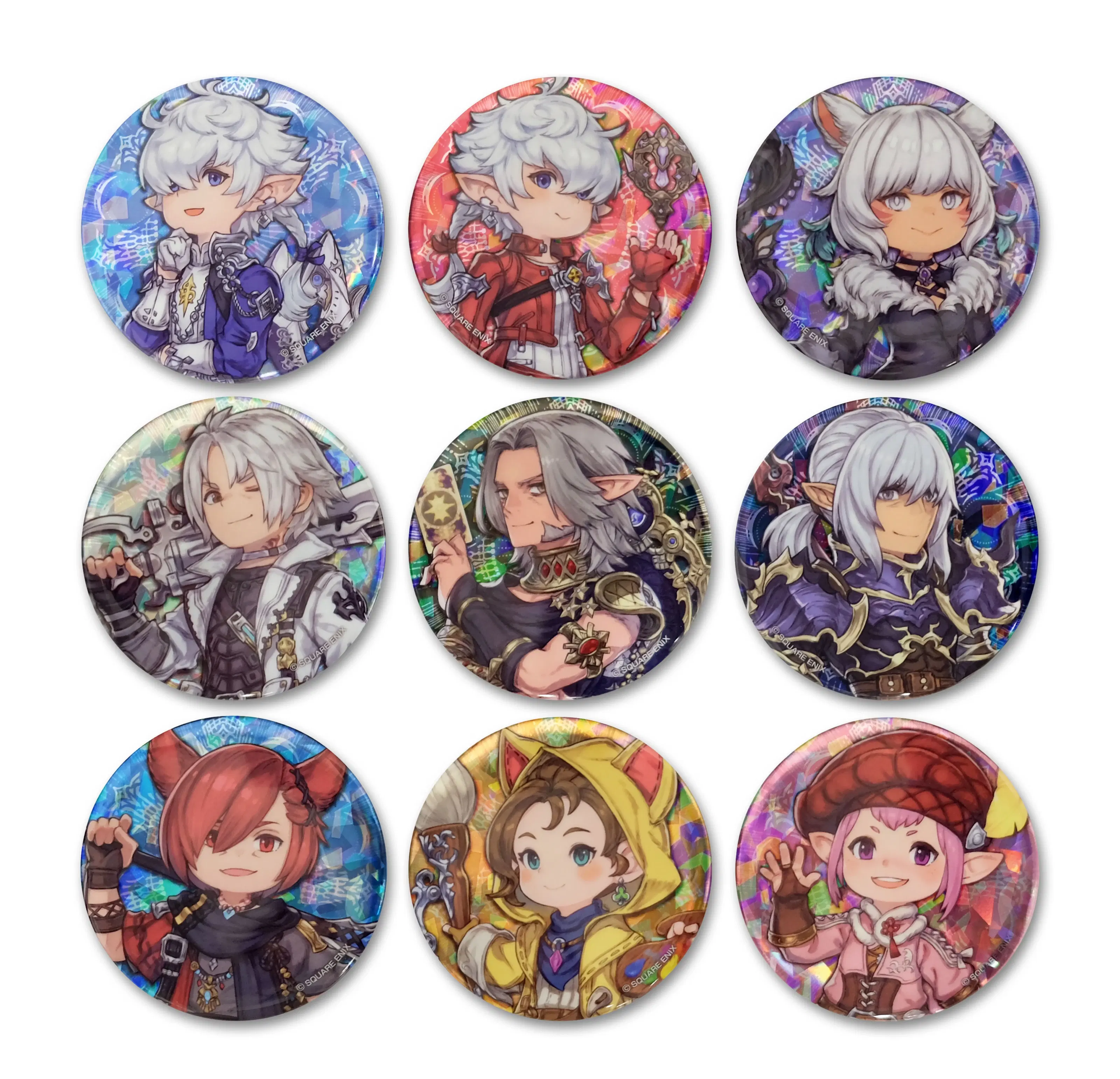 Final Fantasy XIV Character Can Badge (Set of 9 Pieces)