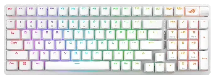 ASUS ROG Strix Scope II 96 Wireless Gaming Keyboard (Snow Switch White ...