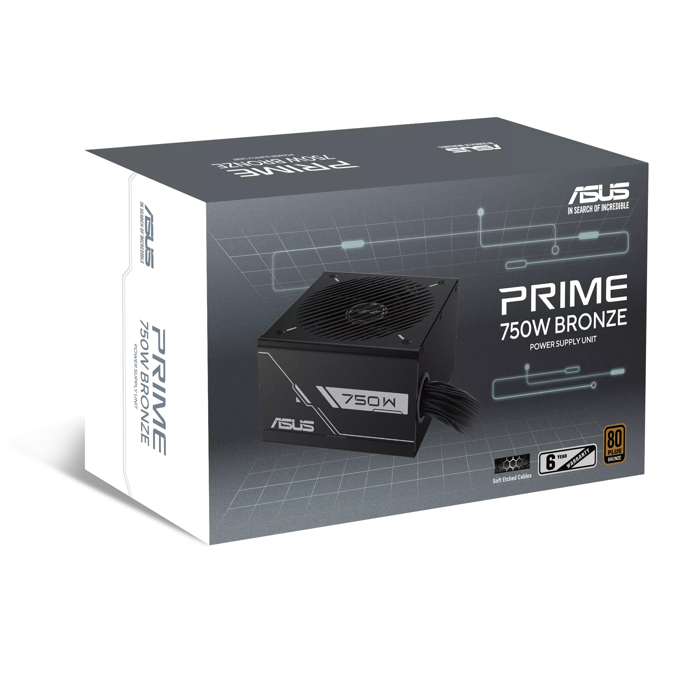 ASUS PRIME 750W ATX Power Supply 80+ Bronze 135mm Fan Black for Desktop