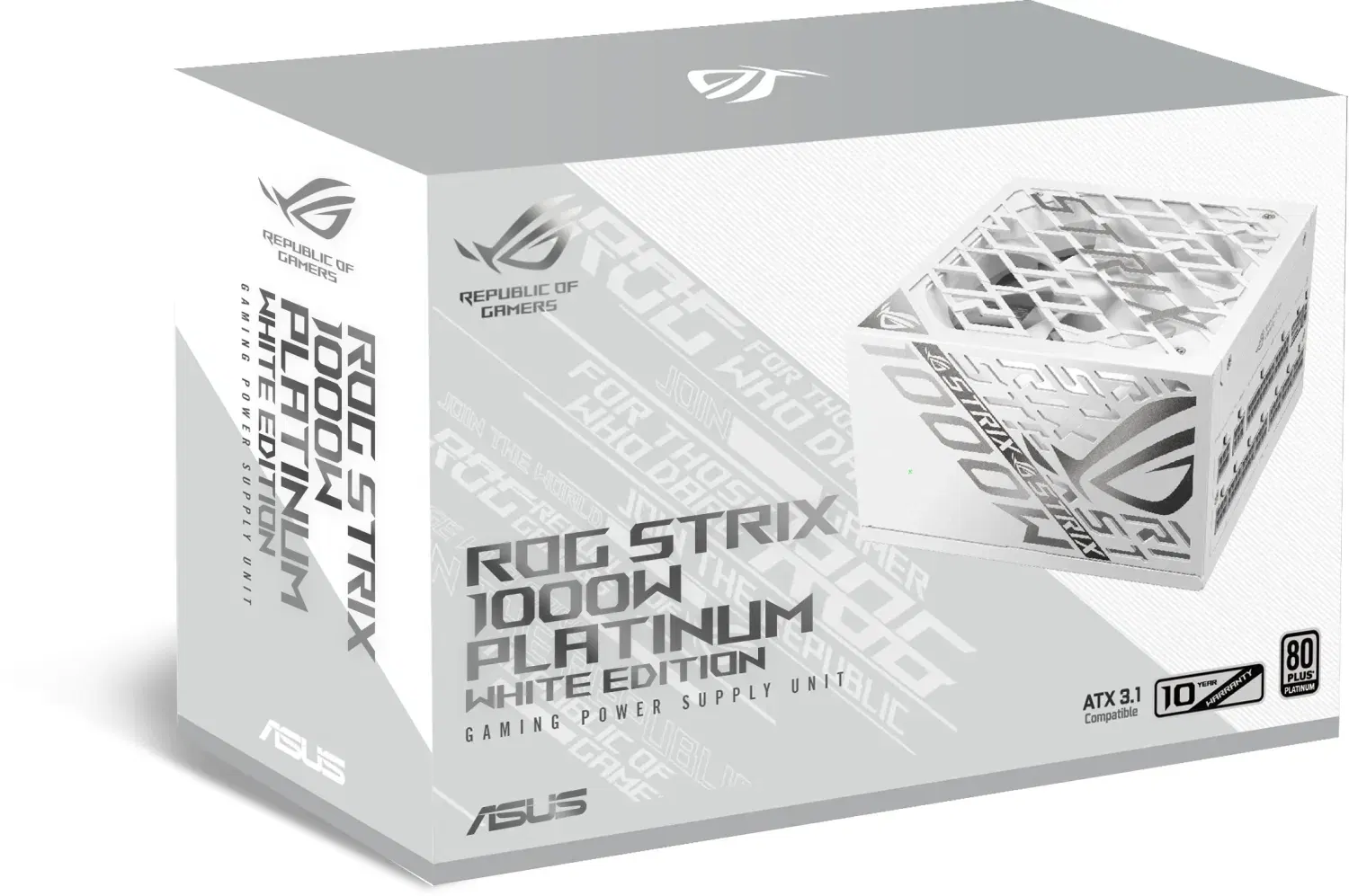 ASUS ROG Strix, ROG-STRIX-1000P Platinum White Edition, ROG-STRIX-1000P ...