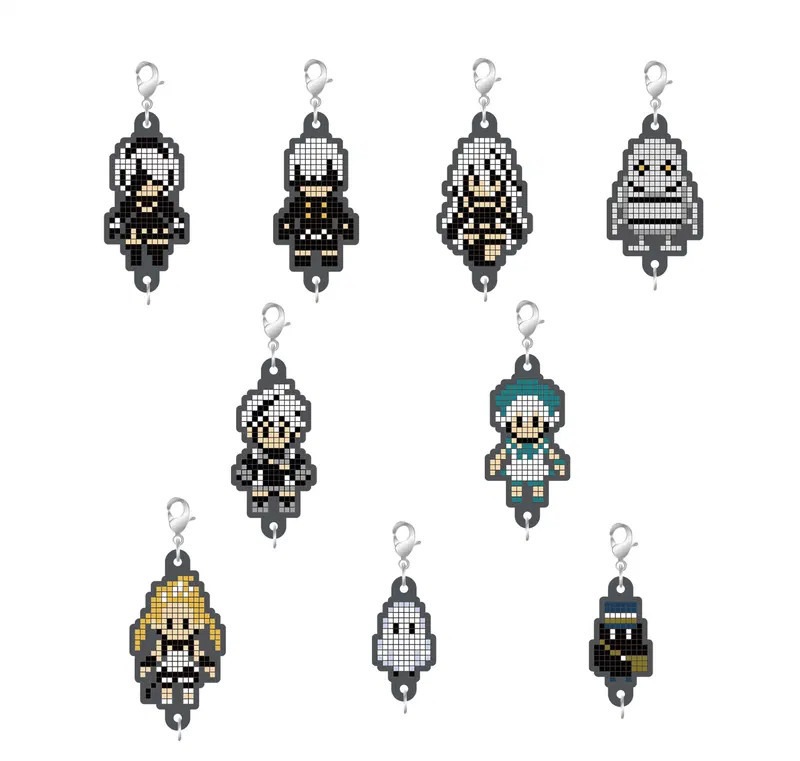 NieR Series Rubber Strap Collection Pixel Art Ver. Vol. 2 (Set of 9 Pieces)