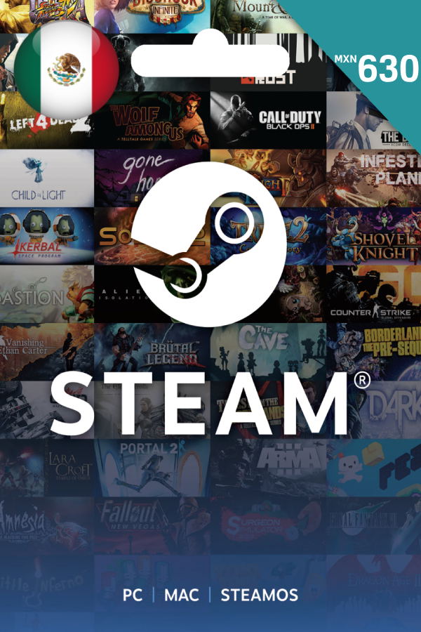 Steam Gift Card MXN 630 | For Mexico Currency Only STEAM digital for ...