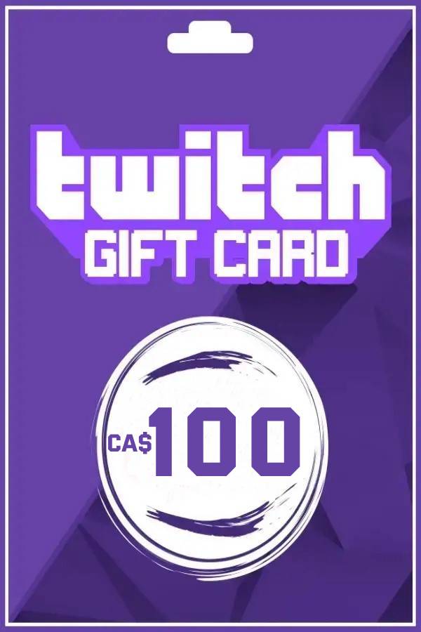 Twitch Gift Card 100 CAD | Canada Account Only digital