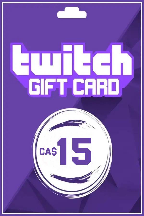 Twitch Gift Card 15 CAD | Canada Account Only digital