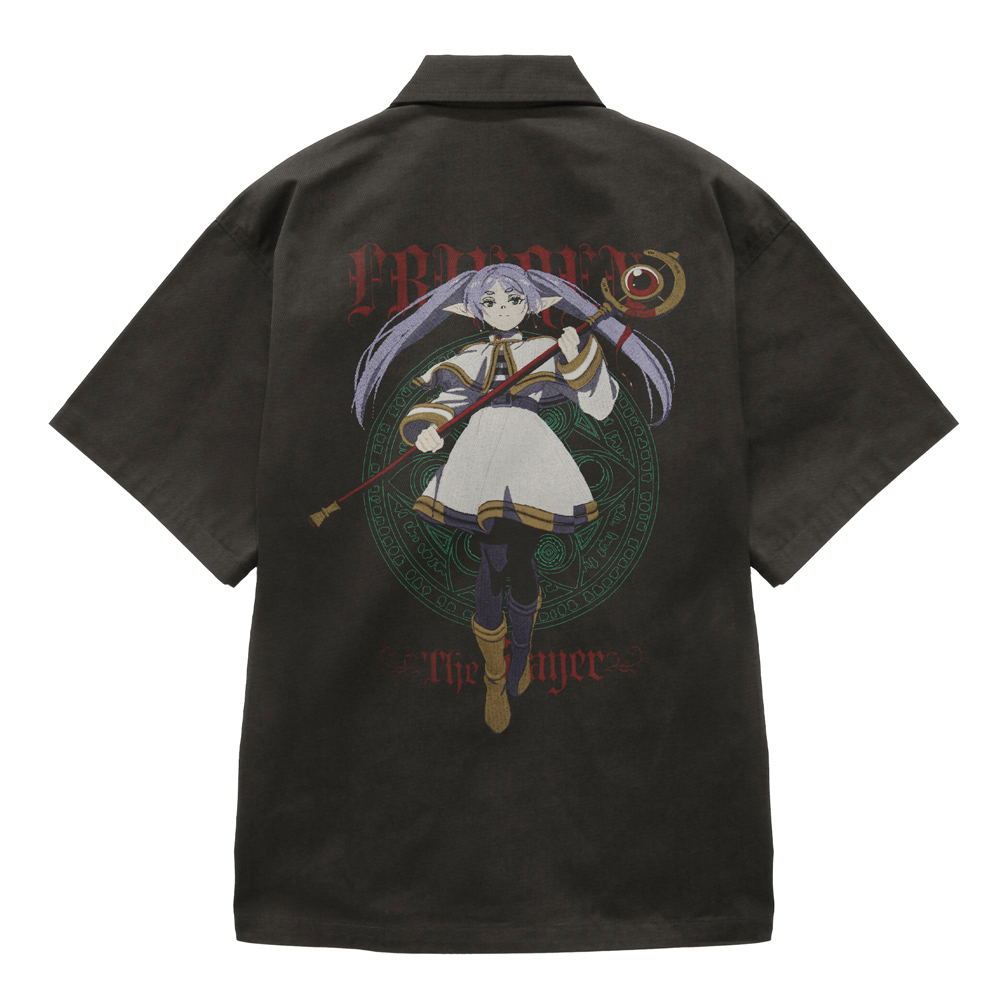 Frieren: Beyond Journey's End - Frieren Embroidered Work Shirt (Gray ...
