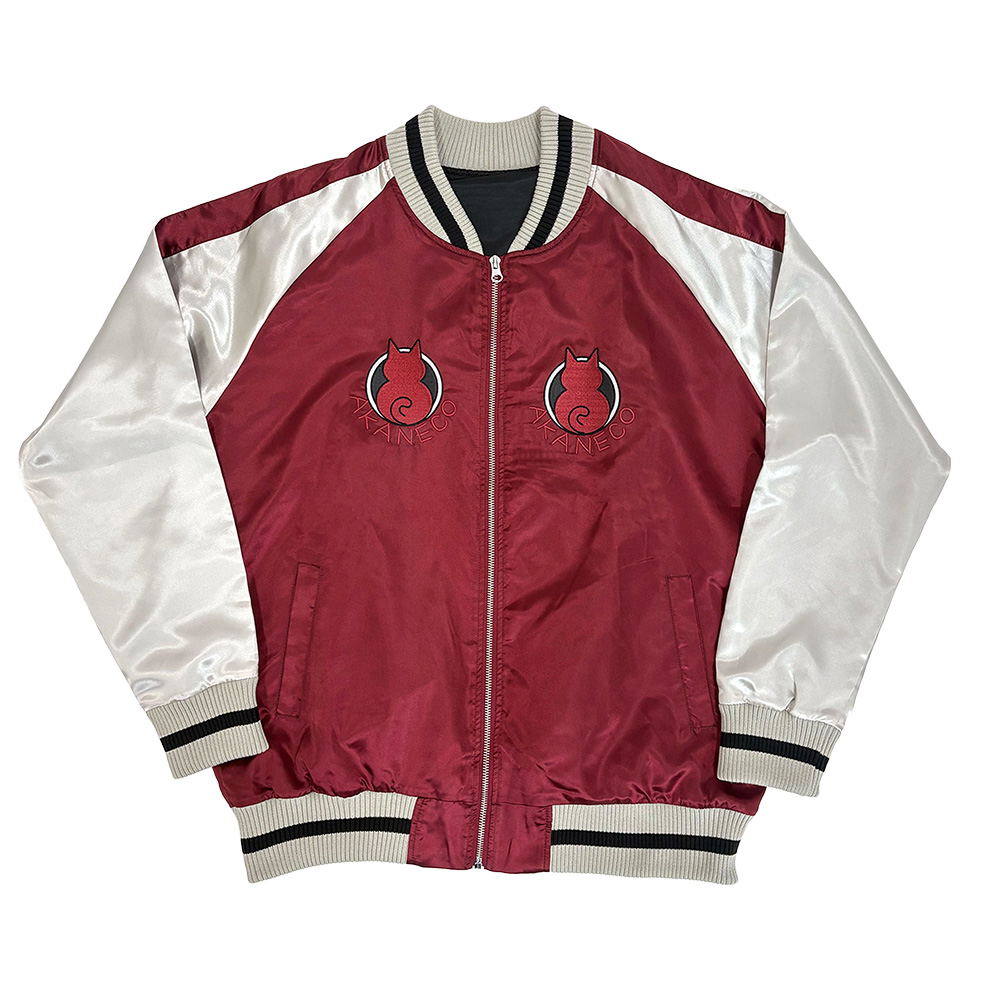 TV Anime Ramen Akaneko - Sabu Embroidered Sukajan Jacket (Burgundy ...