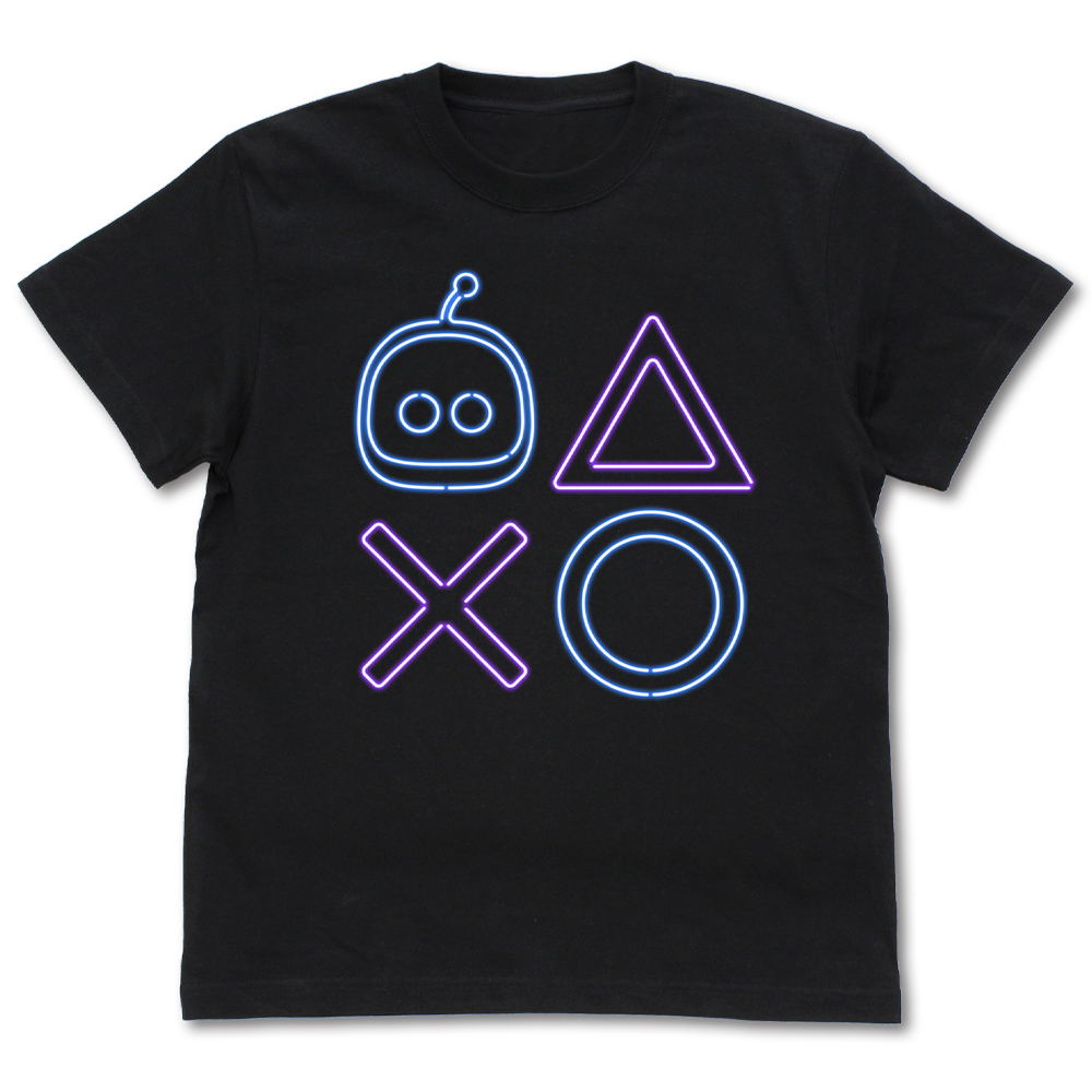Astro Bot - Astro Neon Shapes T-shirt (Black | Size L)