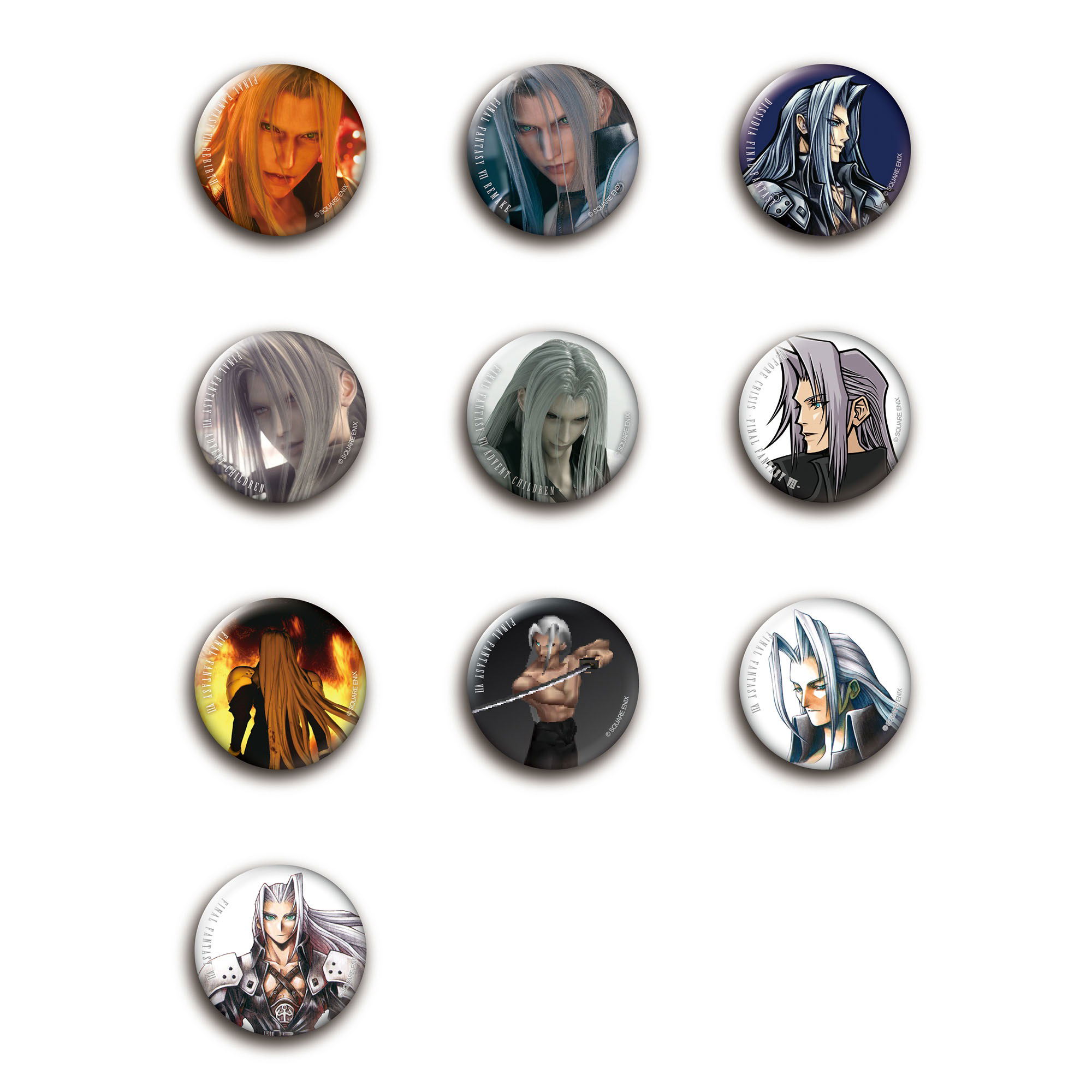 Final Fantasy VII Can Badge Collection Sephiroth Vol. 1 (Set of 10 Pieces)