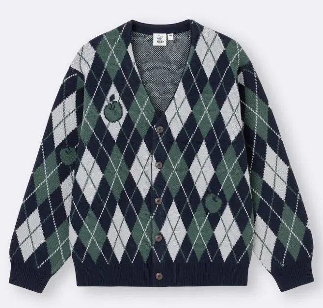 GU Kirby V Neck Cardigan (Navy | Size M)