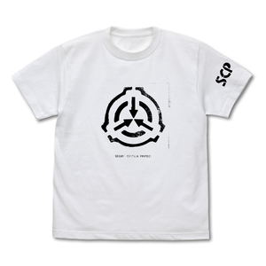SCP Foundation - Stencil Logo T-shirt (White | Size S)
