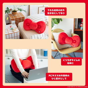 Hello Kitty Fluffy Ribbon Cushion Book