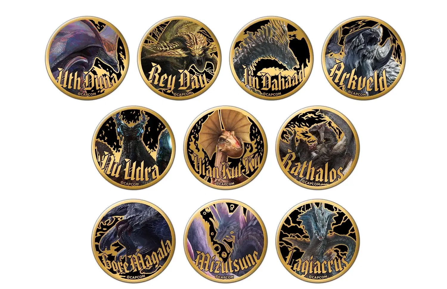 Monster Hunter Wilds Metal Can Badge Collection (Set of 10 Pieces)