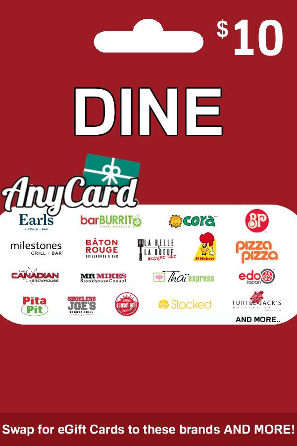 AnyCard Dine Gift Card 10 USD | United States Account digital