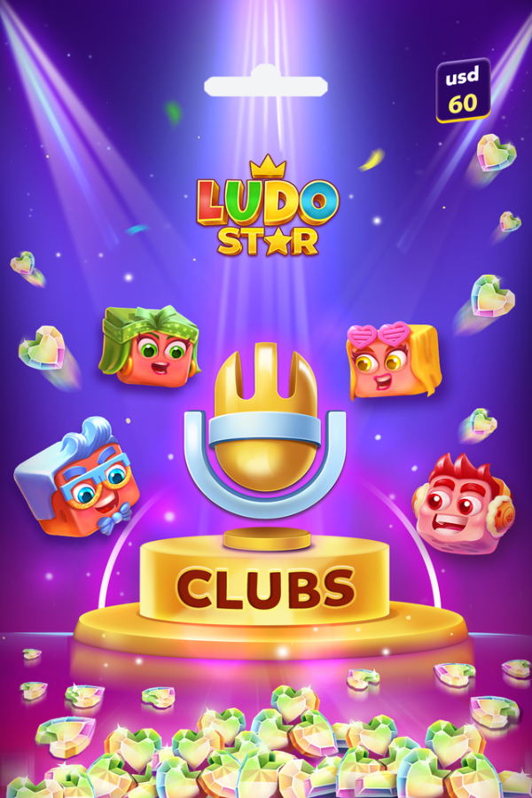 Clubs Ludo Star 60 USD Hearts Voucher | Global digital