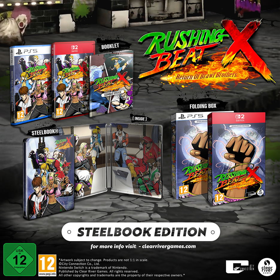 RUSHING BEAT X: Return of Brawl Brothers [Steelbook Edition] Game Cart ...
