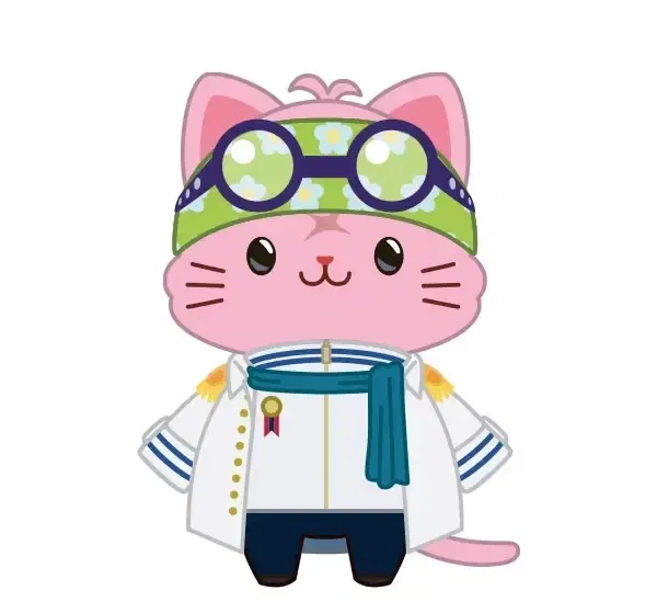 One Piece WithCAT Plush Key Chain With Eye Mask Coby