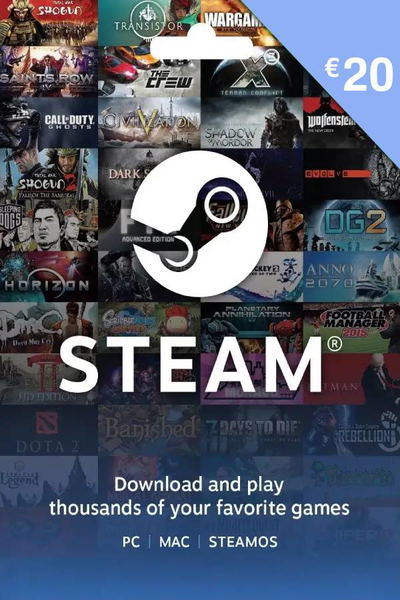 Steam Gift Card (EUR 20 | Global) STEAM digital for Windows