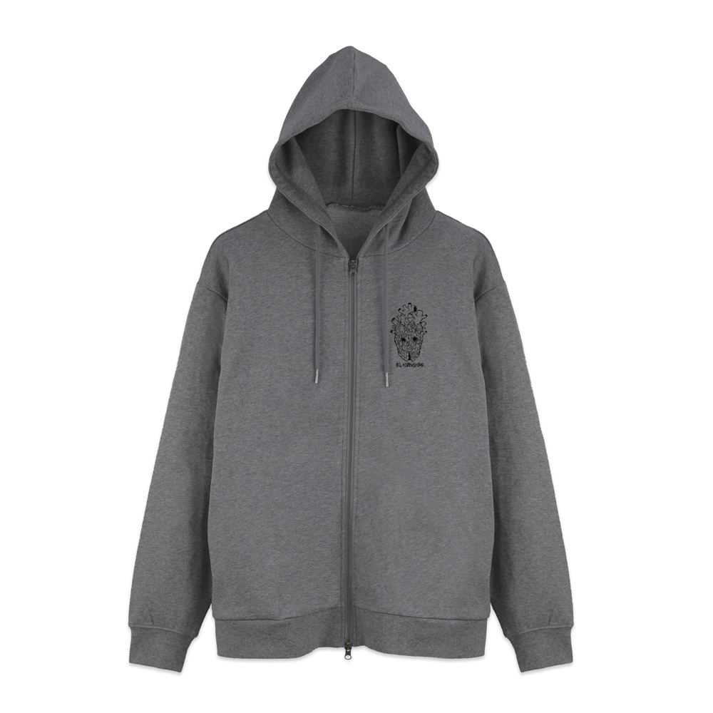 Dorohedoro (Original Version) - Shin Mask Zip Hoodie (Mix Gray | Size L)