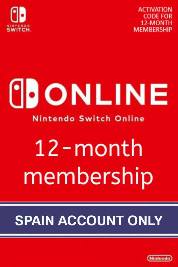 Nintendo Switch Online 12 Month Individual Membership | Spain Account ...