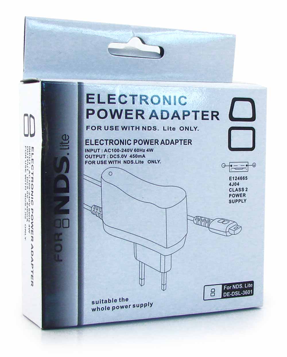 Electronic AC Adaptor [Europlug CEE7/16] for Nintendo DS Lite