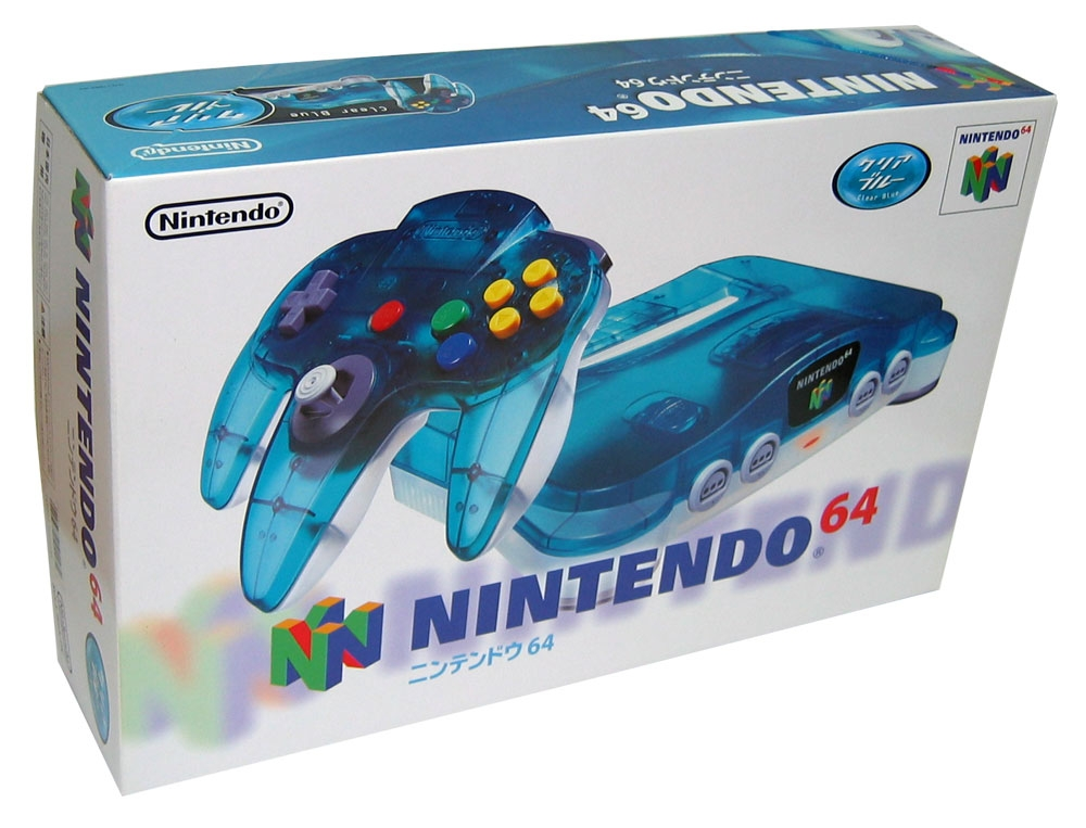 Nintendo 64 Console - clear blue
