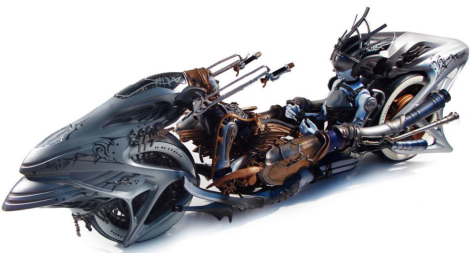 Final Fantasy XIII Play Arts Kai Pre-Painted Action Figure: Shiva Bike
