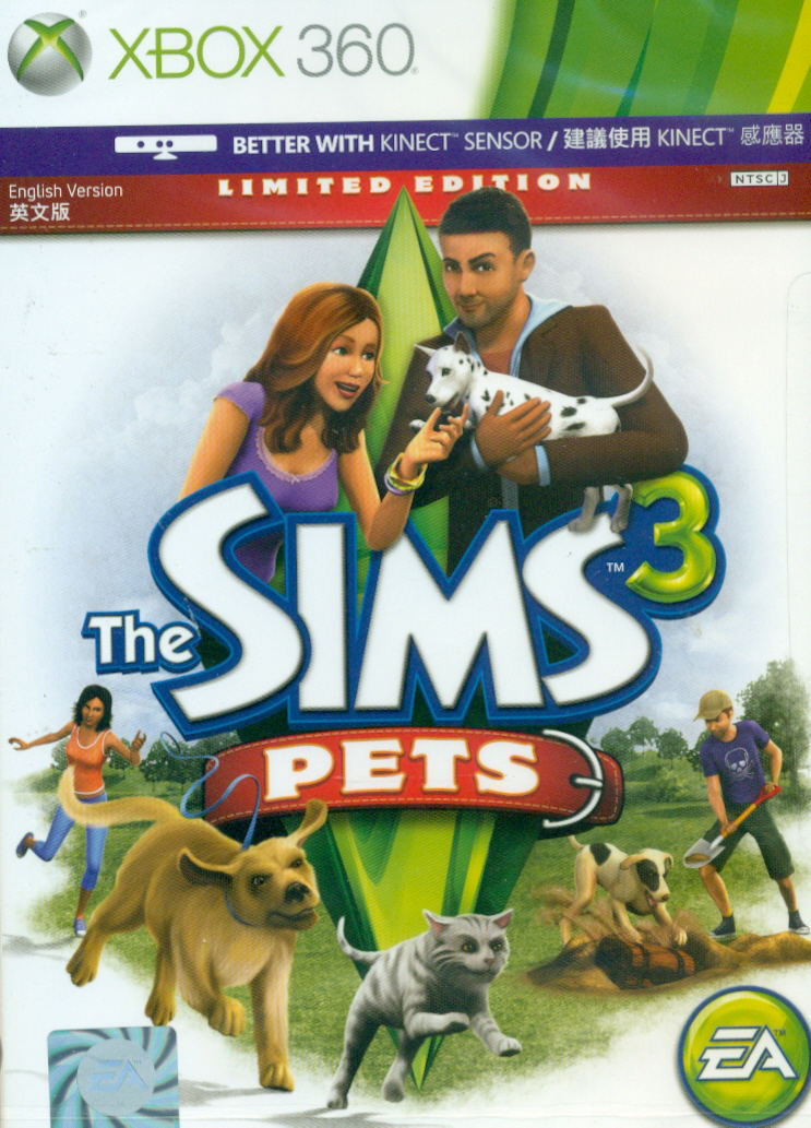 The Sims 3: Pets (Limited Edition) for Xbox360, Kinect