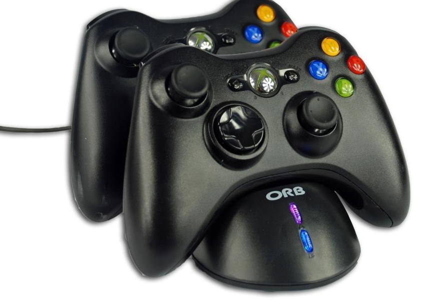 Controller Charge Dock and Battery Pack (Black) for Xbox360