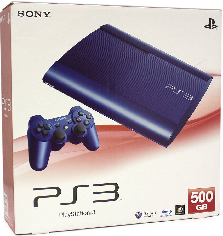PlayStation3 New Slim Console (500GB Azurite Blue Model) - 220V