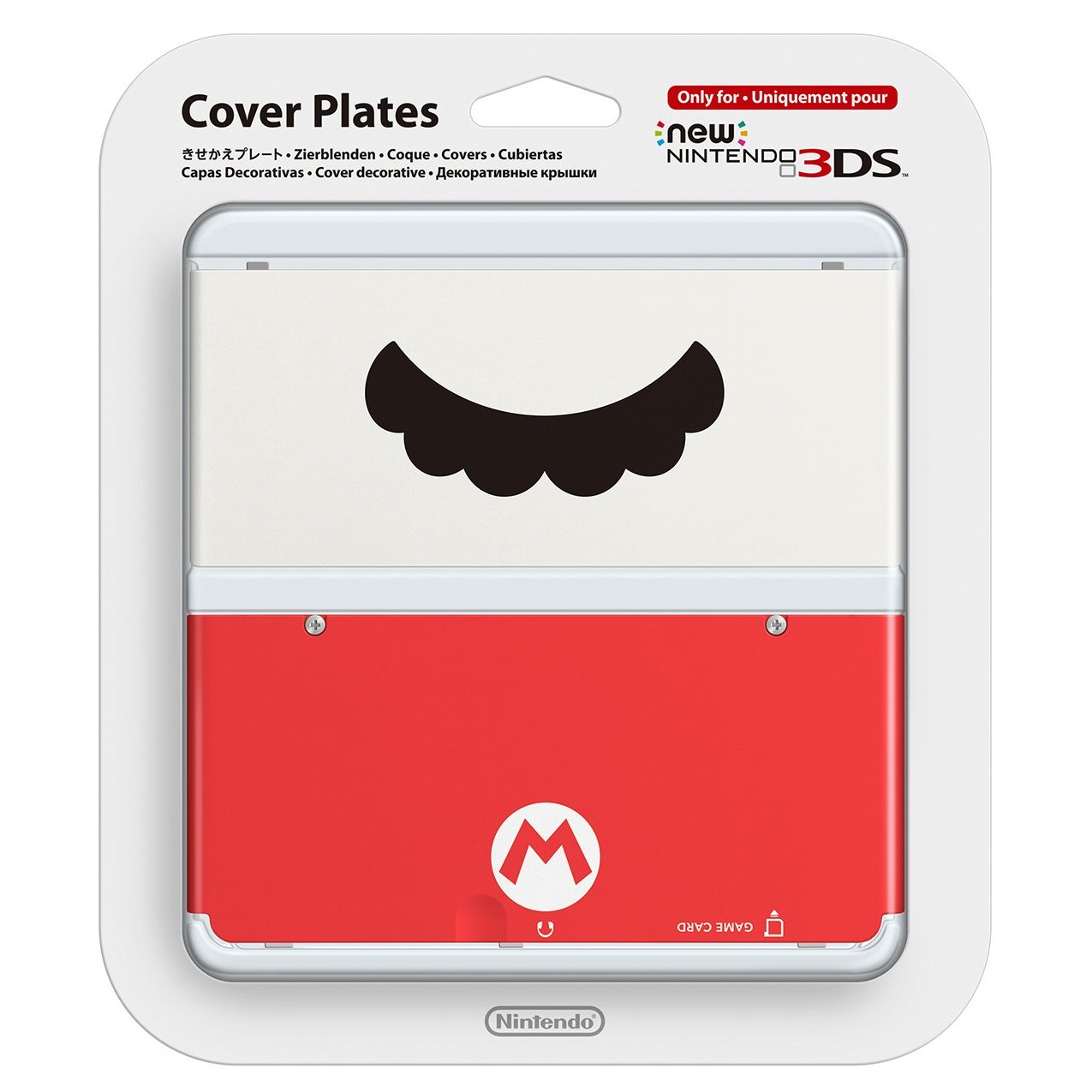 New Nintendo 3DS Cover Plates No.047 (Mario Mustache) for New Nintendo 3DS