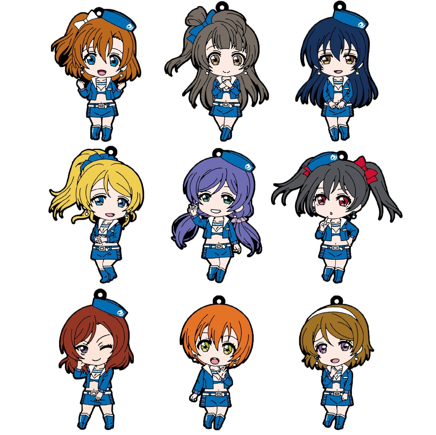 Love Live! Rubber Strap: Mu's 2015 Race Queen Ver. (Set of 9 pieces)
