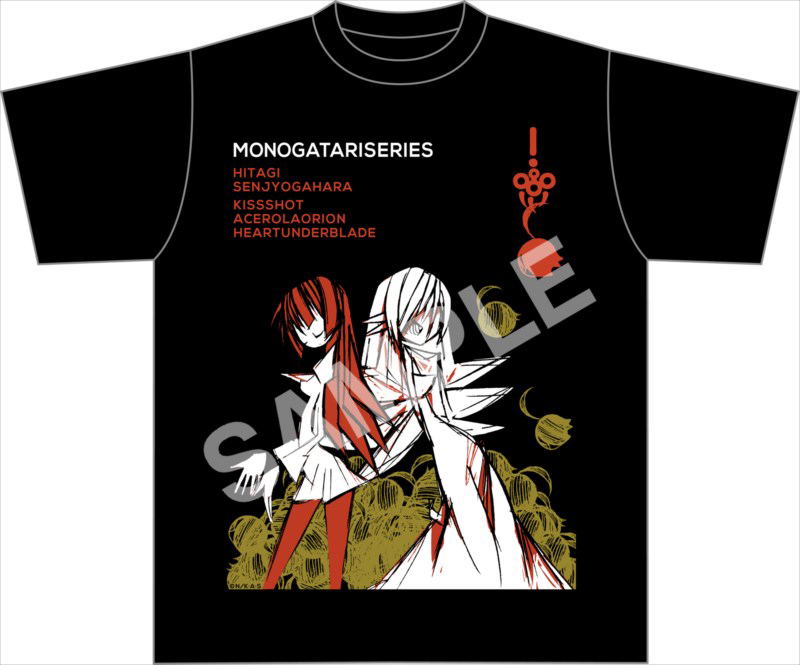 Monogatari Series T-shirt: Hitagi & Kiss-Shot